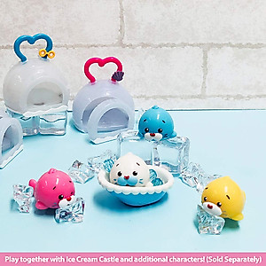 TOYTRON Baby Seal Harp, Harp and Friends, Ice Cream Castle, Battery Operated Interactive Playset Toy with Various Light and Sound Effects - 3 Years and up