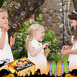 60 Pack Halloween Bubble Wands, Mini Bubble Toys for Halloween Party Favors, Novelty Supplies, Halloween Toys for Girls Boys Kids Classroom Rewards Gifts