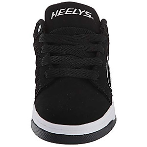 Heelys Boys' Voyager Tennis Shoe, Black/White, 4 M US Big Kid