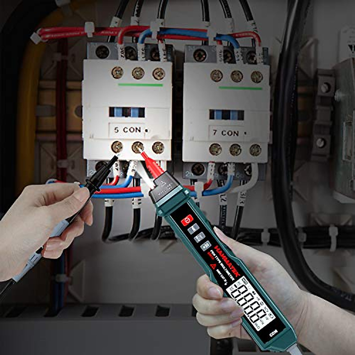 Pen Type Digital Multimeter, Electrical Tester with NCV,AC/DC Voltmeter Ammeter Ohmmeter, Resistance, Live Line Digital Testers with Backlit and Flashlight