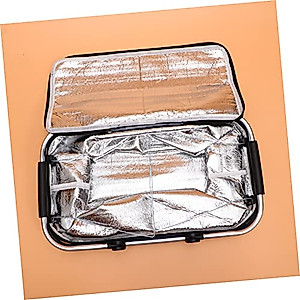 INOOMP Box Delivery Hot Bags Insulated Grocery Bag Hot Food Delivery Bags Food Preservation Box Storage Box Outdoor Portable Incubator Cooler Box Ice Bag Large Picnic Bag Blue