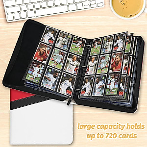Foalgo Trading Card Binder, Card Collection Binder Album Folder with 720 Side Loading Pockets, 9 Pocket Trading Card Album Folder for TGC,MTG, Baseball Cards, Yugioh