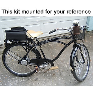 L-faster 250W ELECTRIC BRUSH MOTOR for BICYCLE ELECTRIC ACCELERATOR with KEY SWITCH and BATTERY VOLTAGE SIMPLE MOTOR KIT for DIY E-BIKE (36V 250W)