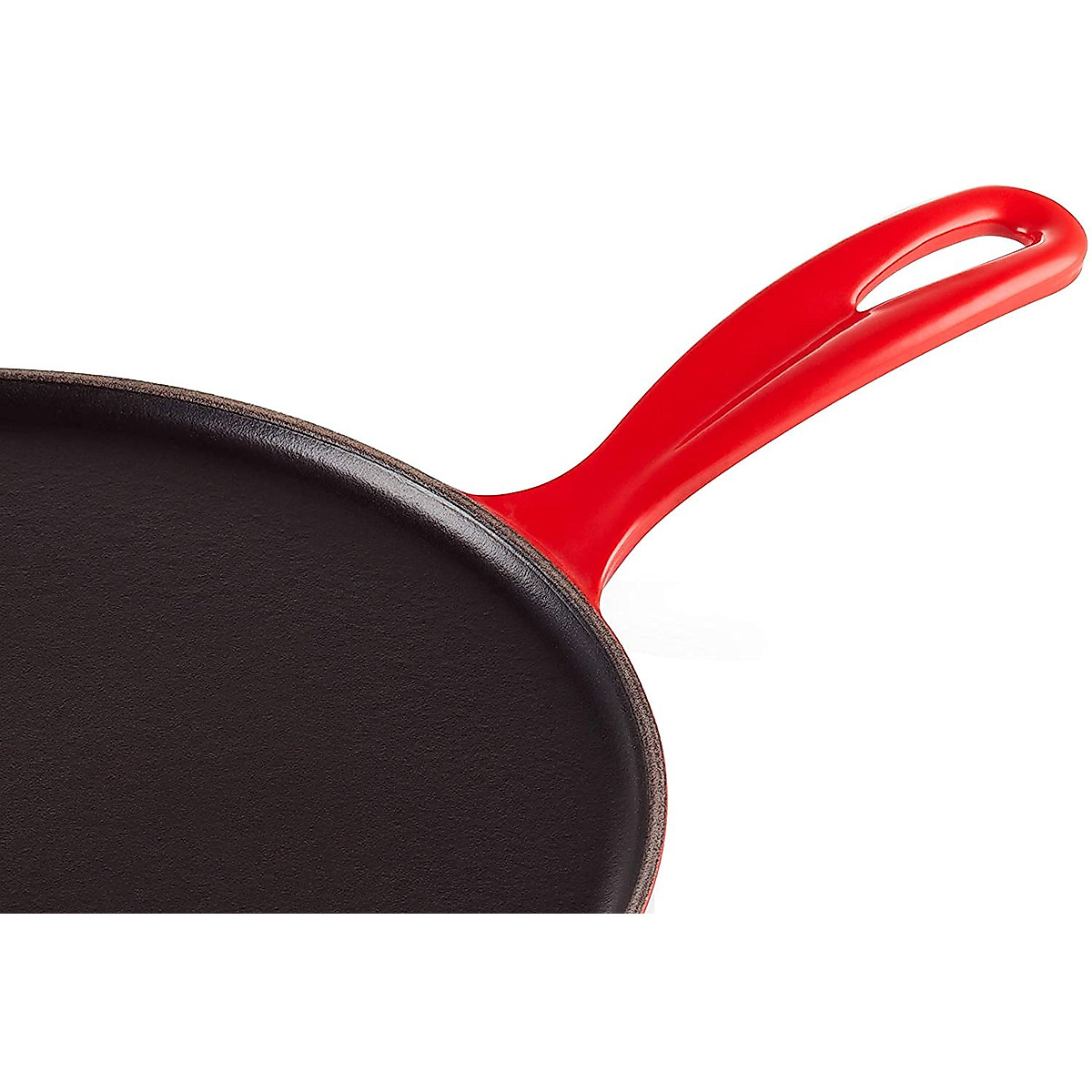 Le Creuset Enameled Cast Iron Crepe Pan with Rateau and Spatula, 10.75", Cerise
