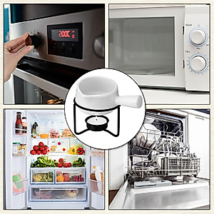 Yungyan 35 Pcs Butter Warmers for Seafood 5 Pcs Ceramic Cheese Warmer Mini Simmer Pot with 25 Pcs Tealight Candles and 5 Pcs Stand for Sauce Melting Chocolate Cheese Dishwasher Microwave Oven Safe