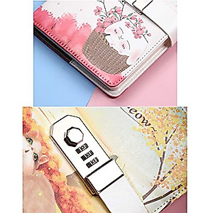 Notebooks B6 Notebook Creative Password Lock Journal Lock Diary Digital Password Notebook Locking Journal Diary，Students, Young People Use Journal Diary (Color : Yellow)