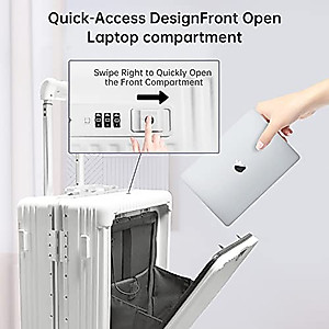 20in Hard Case Spinner Luggage with TSA Lock, USB Port, Cup Holder & Phone Holder by Sailortenx