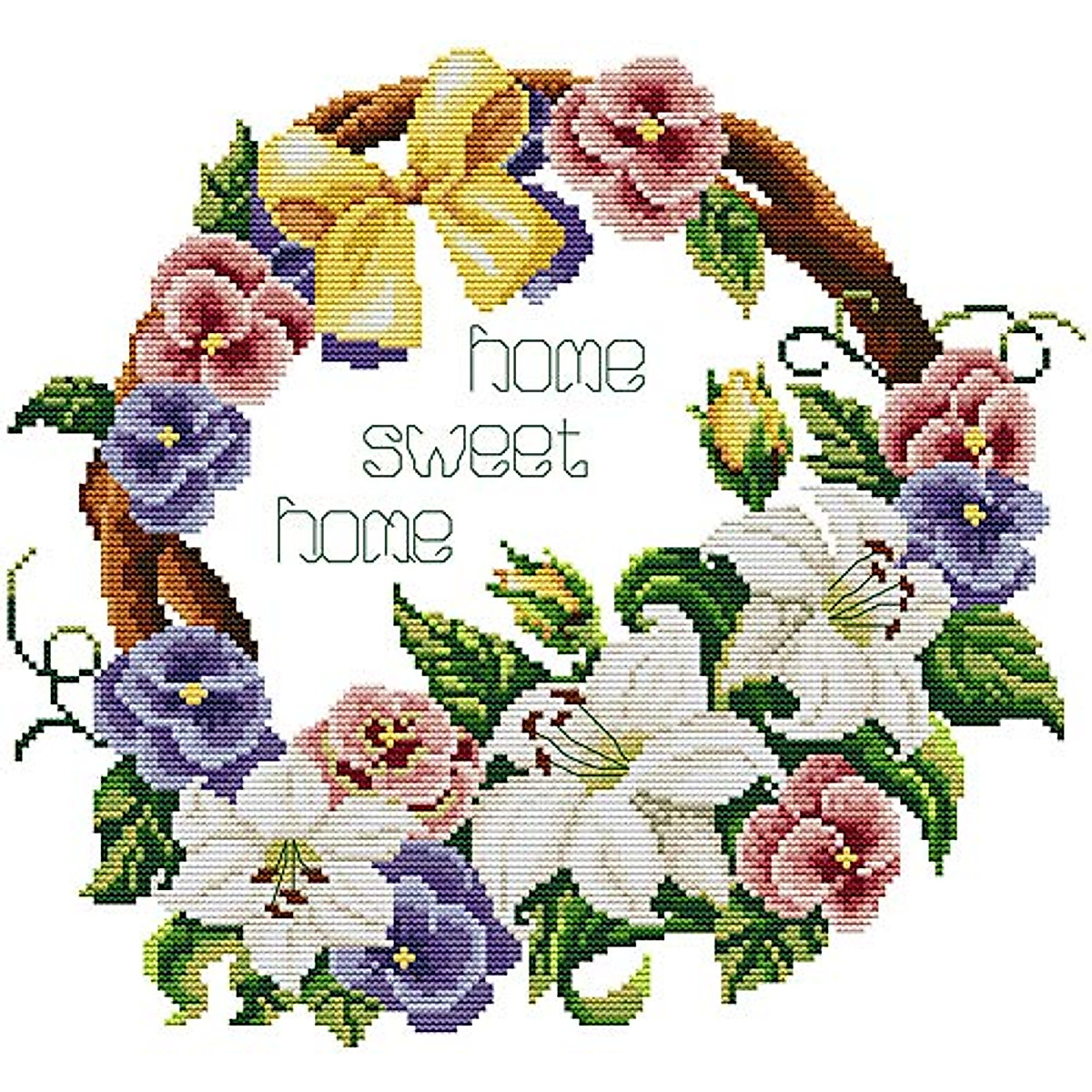 Cross Stitch Kits, Awesocrafts Sweet Home Easy Patterns Cross Stitching Embroidery Kit Supplies Christmas, Stamped or Counted (Sweet Home, Counted)