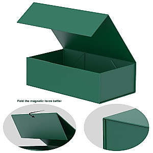 MOZRRO Gift Box with Lids, 9.85 x 5.95 x 3.15 In Magnetic Closure Collapsible Gift Boxes for Gift Packaging, Gift Box for Christmas,Mothers Day,Fathers Day,Graduations,Weddings,Birthdays Gifts