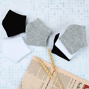 Cooraby 20 Pairs Toddler Kids Ankle Socks Boys Girls Half Cushion Low Cut Soft Breathable Athletic Socks