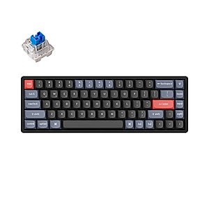 Keychron K6 Pro QMK/VIA Wireless Mechanical Keyboard, Custom Programmable Macro, Hot-Swappable Keychron K Pro Brown Switch, 65% Layout Aluminum Frame RGB Backlit Office Keyboard for Mac Windows Linux