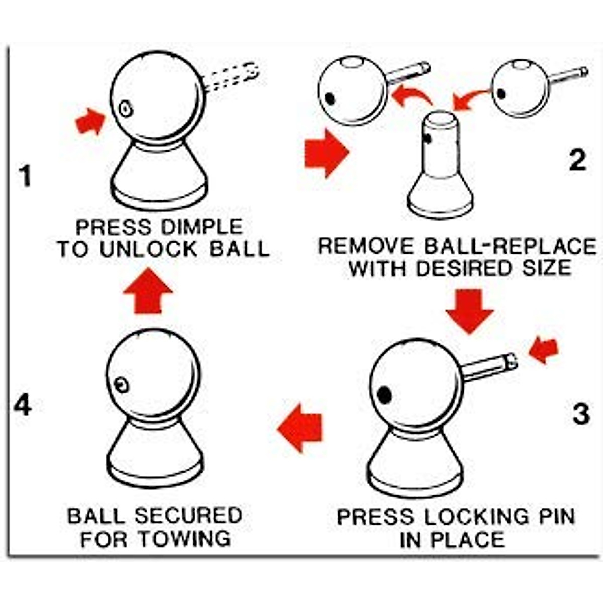 JCKEL Rhino Hitch RHI25BA14K-2CB - 14K LB, 7" Drop Hitch w/ 2.5" Shank, Adjustable Aluminum Trailer Hitch & 2 Ball Convert-A-Ball Set