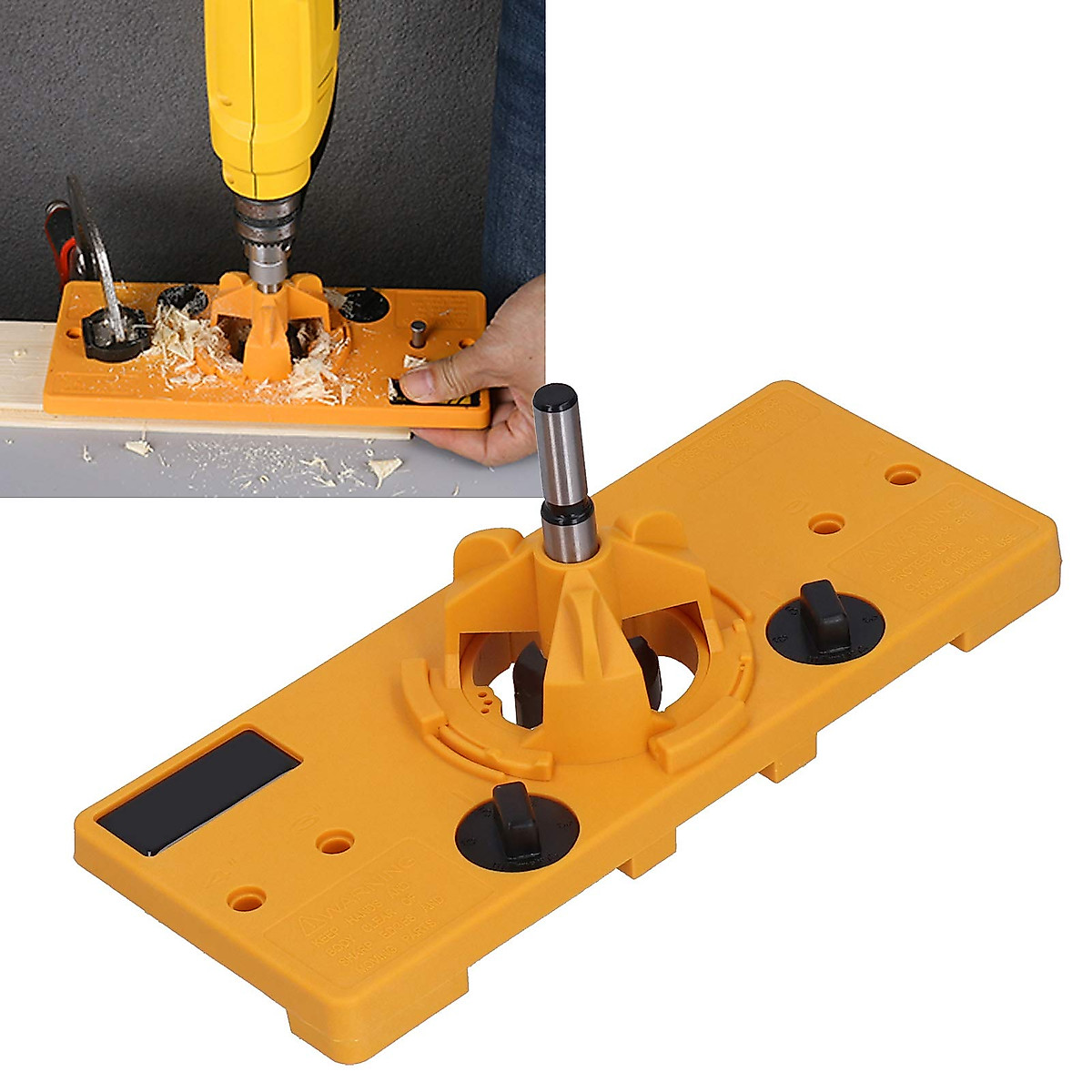 Walfront 35mm Hinge Hole Jig Drill Guide Set Concealed Hinge Hollow Hole Locator DIY Carpenter Cabinet Door Installation, Fixture