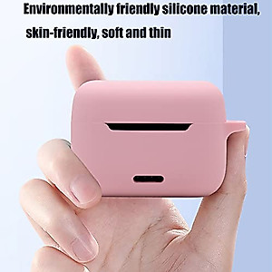 Silicone Case for TOZO NC2 in-Ear Detection Bluetooth Headphones,Premium Soft Skin Cover Shock-Absorbing,Anti-Scratch Protective Case with Keychain,Grey