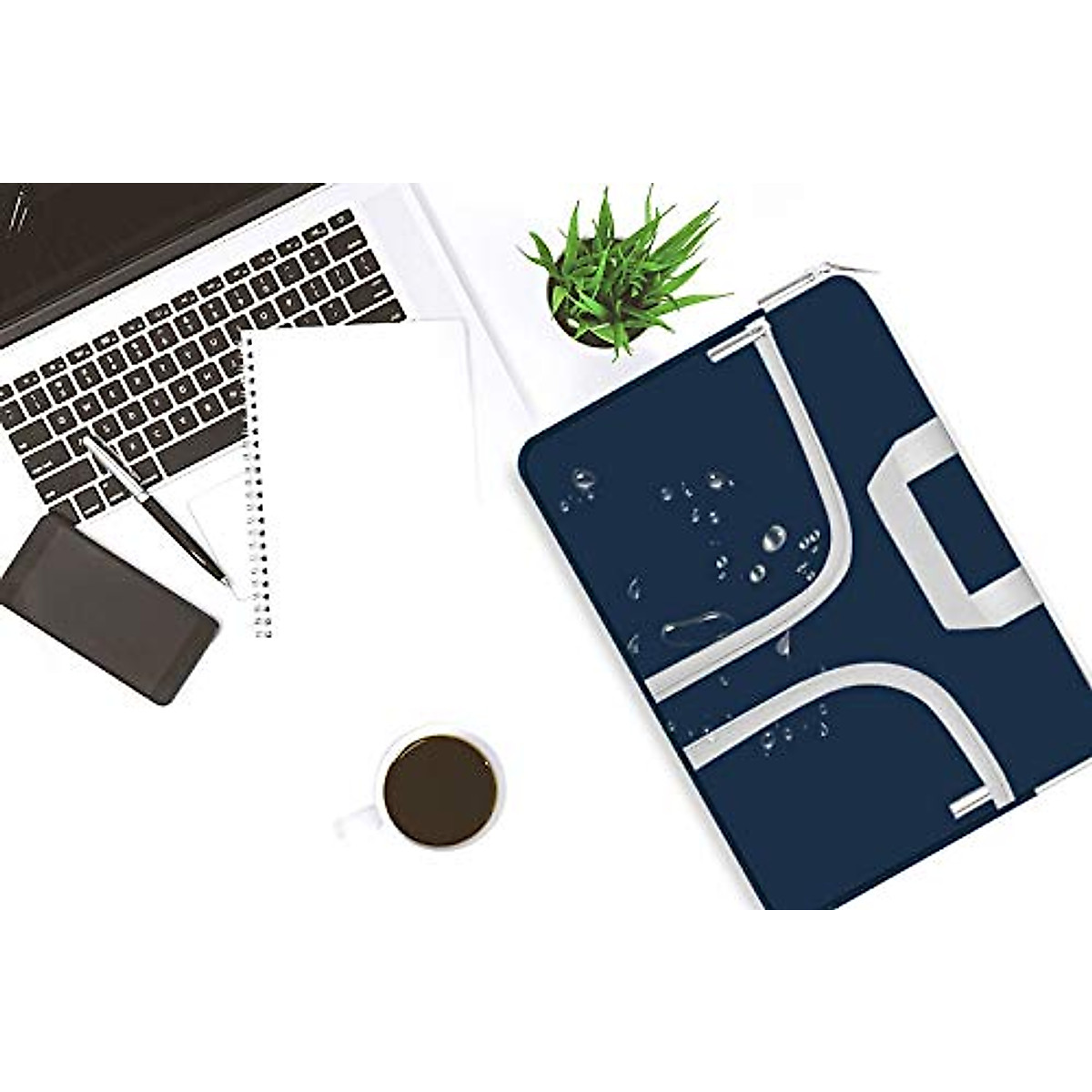 TsuiWah Chromebook Case 11.6-12.3 inch Laptop Sleeve Protective Cover Neoprene Computer Bag for 13 inch MacBook Air/Pro/HP Stream/Samsung/Surface X/7/6/5/4/3/Go 12.4" Chromebook with Handle, Navyblue