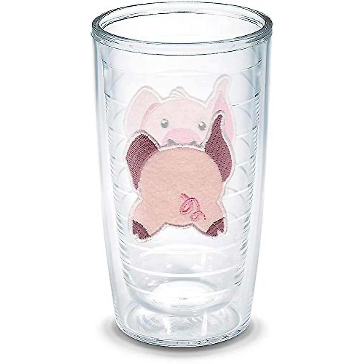 Tervis Front & Back Pig Made in USA Double Walled Insulated Tumbler Travel Cup Keeps Drinks Cold & Hot, 16oz - No Lid, Clear