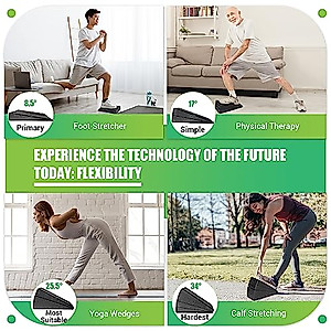 Slant Board for Calf Stretching, 5 Adjustable Angles Foot Stretcher for Physical Therapy, 480 lbs Weight Capacity Incline Board Wedge for Home Exercise, Squats and Calf Stretch(Black)