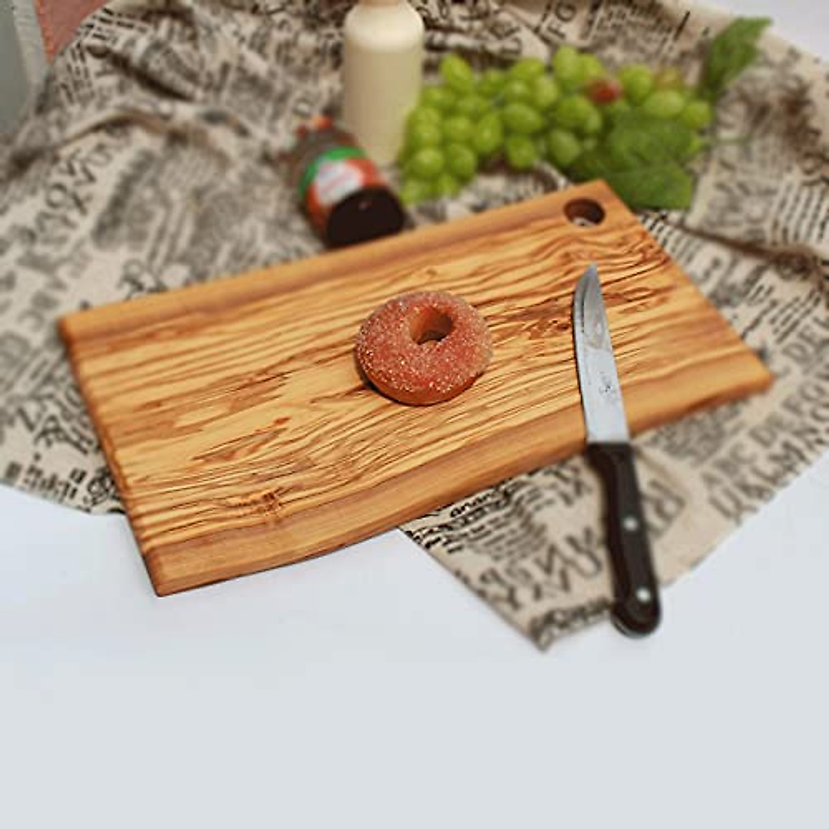 GULRUH Wood Cutting Boards for Kitchen, Wood Chopping Board Width Solid Wood for Steak Pizza Bread Board Sushi