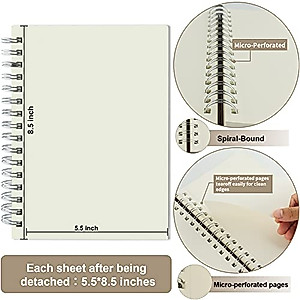 Sketch Book 5.5x8.5 - Small Sketchbook for Drawing - Spiral Bound Art Sketch Pad, Pack of 2, 200 Sheets (68 lb/100gsm), Acid-Free Drawing Paper for Artists Kids Teens & Adults