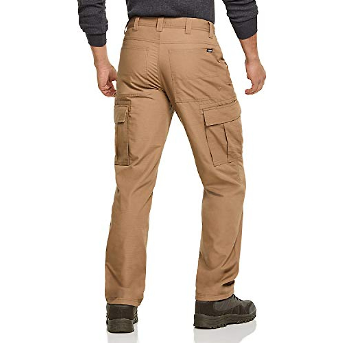 CQR Men's Winter Tactical Cargo Pants, Thermal Fleece Lined Outdoor Snow Ski Hiking Work, Fleece Cargo Coyote, 34W x 32L