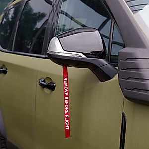 MAUHOSO Remove Before Flight Key Chain,Government Issue Military Surplus Red/White Key Ring USA air force Military,Classic Key Holder,Car Keys,Keys Attachment,1-pack