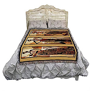 Pure Country Weavers Namirya Blanket by Keith Mallett - African Cultural Gift Tapestry Throw Woven from Cotton - Made in The USA (72x54)