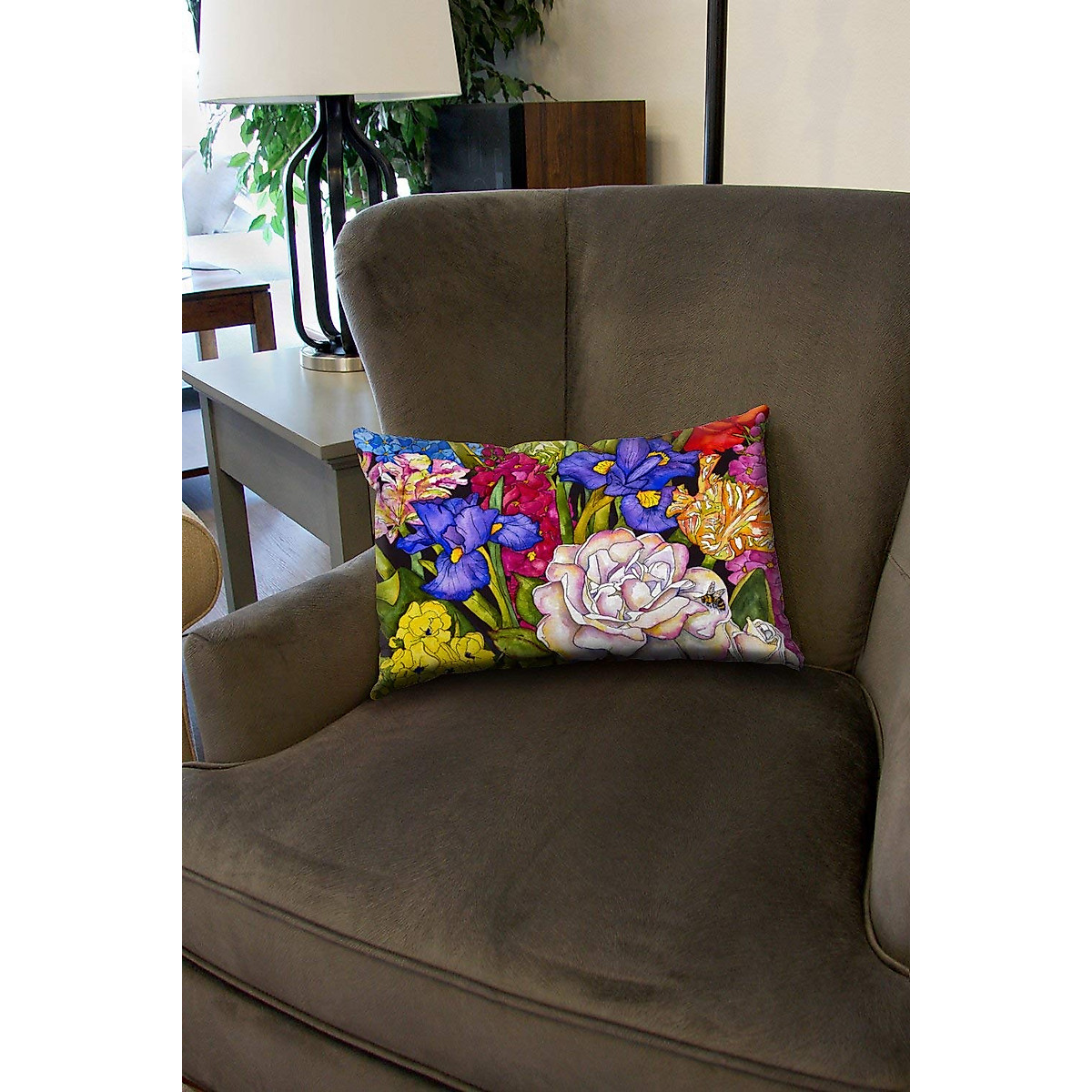 Toland Home Garden Flashy Flowers 12 x 19 Inch Indoor, Pillow, Case (2-Pack)