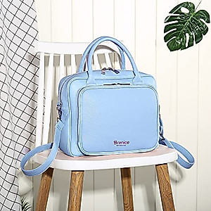 JOSEKO Women Handbags Large Tote Shoulder Bag, Purses and Handbags Fashion Ladies PU Leather Top Handle Satchel Hobo, Shoulder Bags Leather Crossbody Handbag for Women Blue