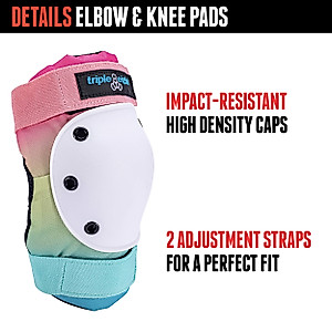 Triple Eight Saver Series Pad Set with Kneesavers, Elbowsavers and Wristsavers, Large, Shaved Ice