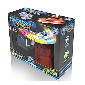 Mindscope Twister Tracks Neon Glow in The Dark Add On Emergency Car Series Set of 2 (Police Car and Fire Truck)
