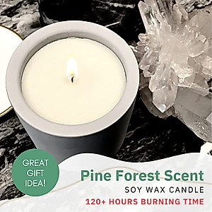 Lumin Pine Candle - Soy Candles for Home Decor Infused with Essential Oils - Pine Scented Candles - Birthday Gifts for Both Women and Man, Aromatherapy Extra Large Candle 120 Hr+, 25 oz