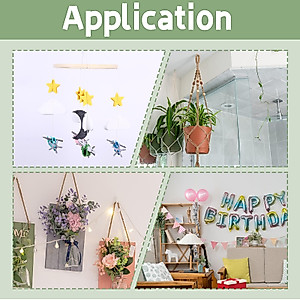 12 PCS Heavy Duty Adhesive Ceiling Hooks, No Drill Self Adhesive Ceiling Hanging Hook Steel No Nail Ceiling Wall Hangers for Indoor Outdoor Hanging Plants Lanterns Wind Chimes