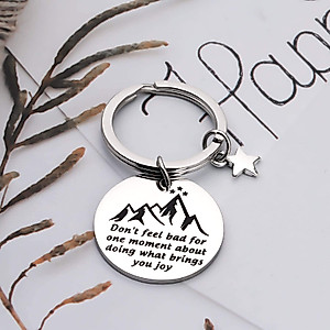 AKTAP Thorns and Roses Inspired Keychain The Night Court Jewelry Book Lovers Gift Don't Feel Bad for One Moment About Doing What Brings You Joy (Thorns and Roses Keychain)