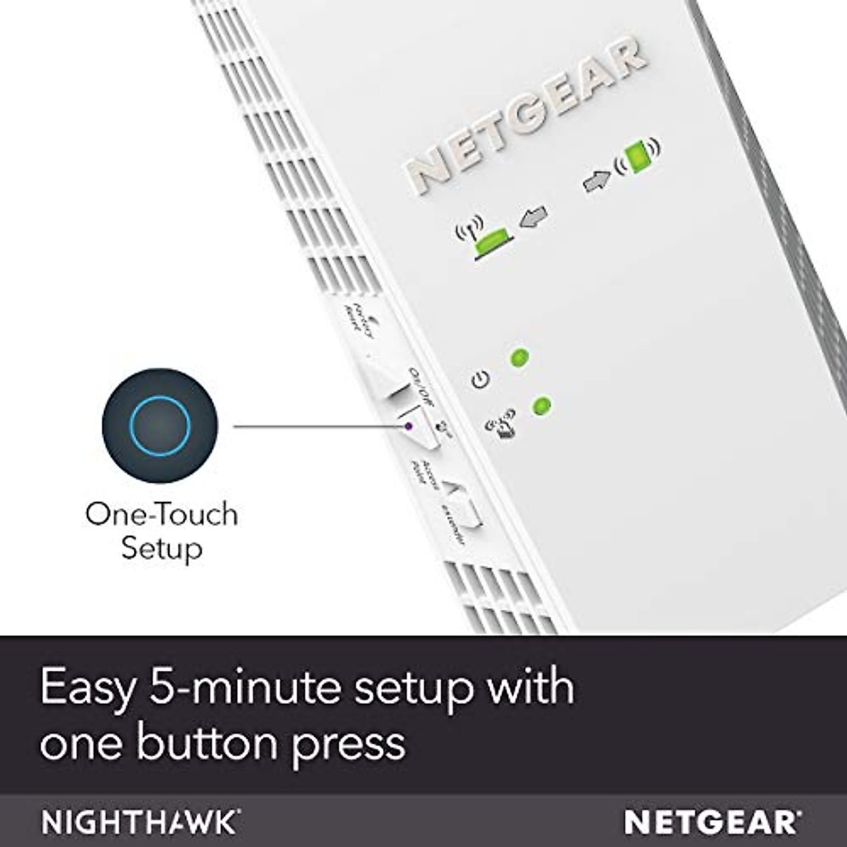 NETGEAR WiFi Mesh Range Extender EX7300 - Coverage up to 2300 sq.ft. and 40 devices with AC2200 Dual Band Wireless Signal Booster & Repeater (up to 2200Mbps speed), plus Mesh Smart Roaming