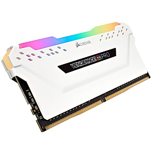 CORSAIR Vengeance RGB PRO 32GB (2x16GB) DDR4 2666 (PC4-21300) C16 Desktop Memory – White