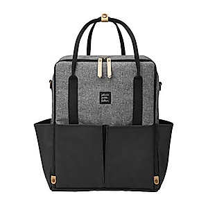 Petunia Pickle Bottom InterMix Backpack | Diaper Bag Backpack| Baby Bottle Bag for Parents | Stylish Baby Bag Organizer| Sophisticated and Spacious Backpack for On the Go Moms | Graphite/Black