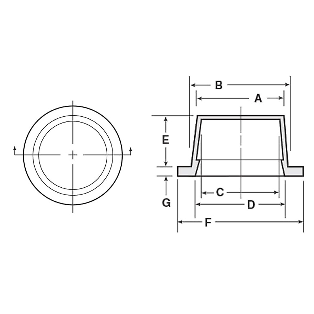 Caplugs WW-WF-34 WW Series – Plastic Tapered Cap and Plug with Wide Thick Flange, 5 Pack, Yellow LD-PE, Cap OD 2.005" x Plug ID 2.243" Threaded and Non-Threaded Protection, Masking (ZWF341AO1)