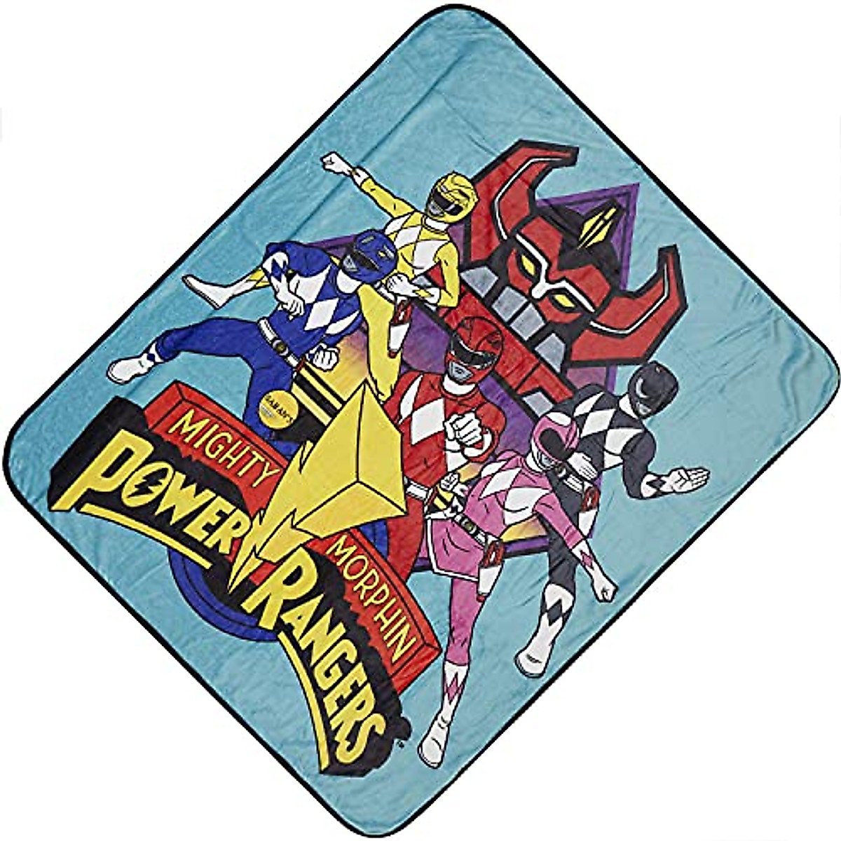 Power Rangers Mighty Morphin Throw Throw Blanket (Multicolor)