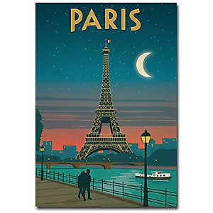 Paris Travel Vintage Art Refrigerator Magnet Size 2.5" x 3.5"