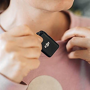 DJI Mic (1 TX + 1 RX), Wireless Lavalier Microphone, 250m (820 ft.) Range, Compact and Ultra-Light, 14-Hour Recording, Wireless Mic for PC, iPhone, Andriod, Cameras, Record Vlogs, Live Stream