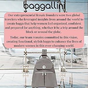 Baggallini Naples Convertible Small Daypack Sling Crossbody, Sterling Shimmer
