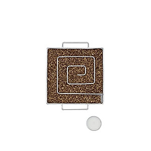 ProQ® Cold Smoke Generator with Starter Pack for Food Smoking, Long-lasting Cold Smoker, Maze Smoker for Cold Smoking, Outdoor Smokers for any BBQ or Cabinet, Small (Tealight & Sawdust Included)