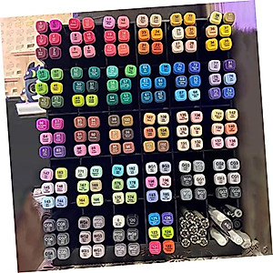 NUOBESTY Home Plastic Grids Hole Household Desk Organizer Pencils Storage Display Accessories - Eyeliner Art Shelf Multi-slot Brushes Cosmetic Container Pen -grid Black Stationary Paint