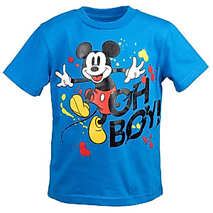 Disney Mickey Mouse Little Boys 3 Piece Set: T-Shirt Tank Top French Terry Shorts 7-8