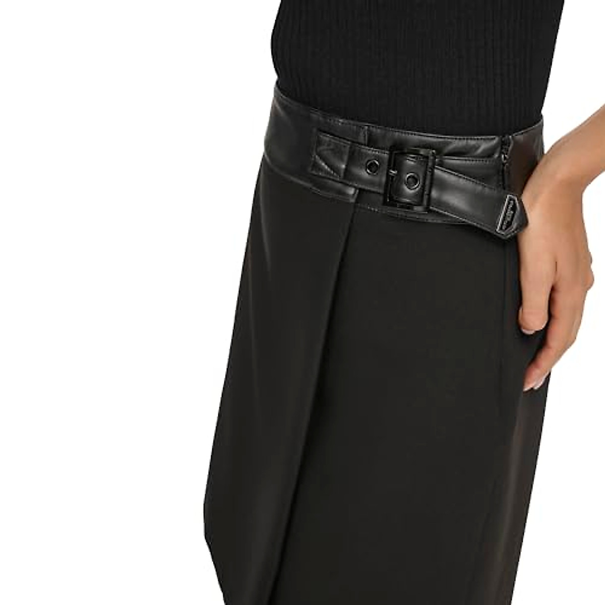 Karl Lagerfeld Paris Women's Sportswear Skirt Suiting, Black, 6