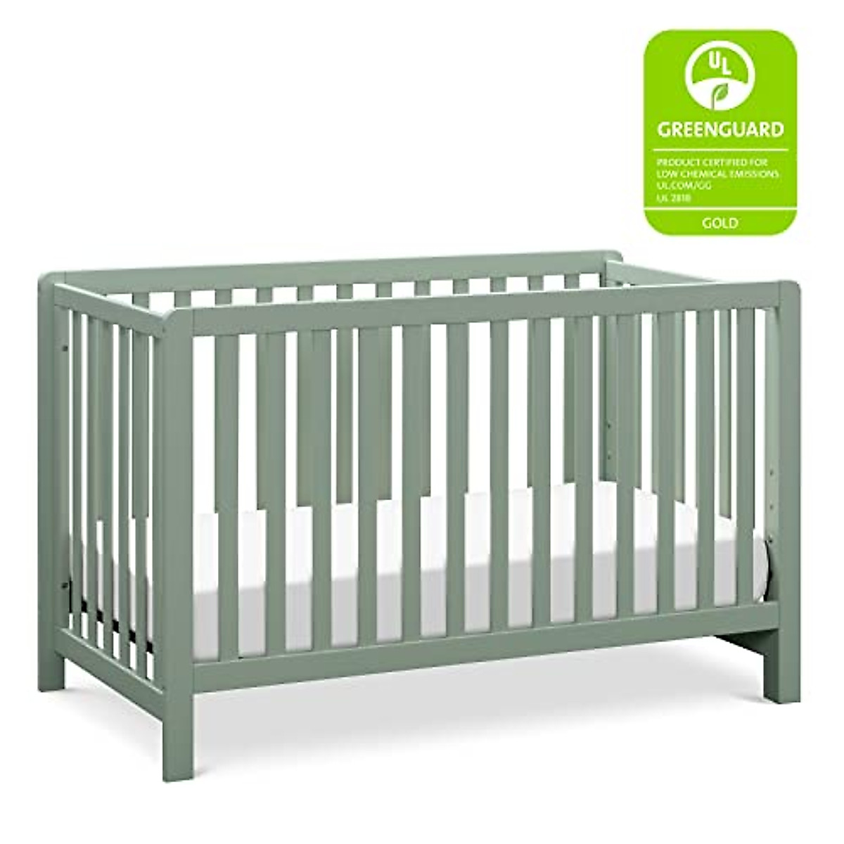 Carter's by DaVinci Colby 4-in-1 Low-Profile Convertible Crib in Light Sage, Greenguard Gold Certified