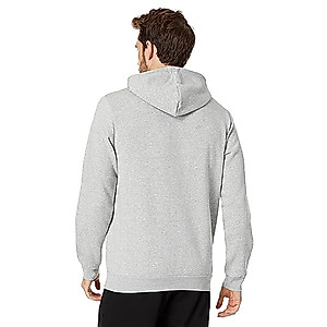 adidas Men's Essentials Fleece Hoodie, Medium Grey Heather/Black, XX-Large