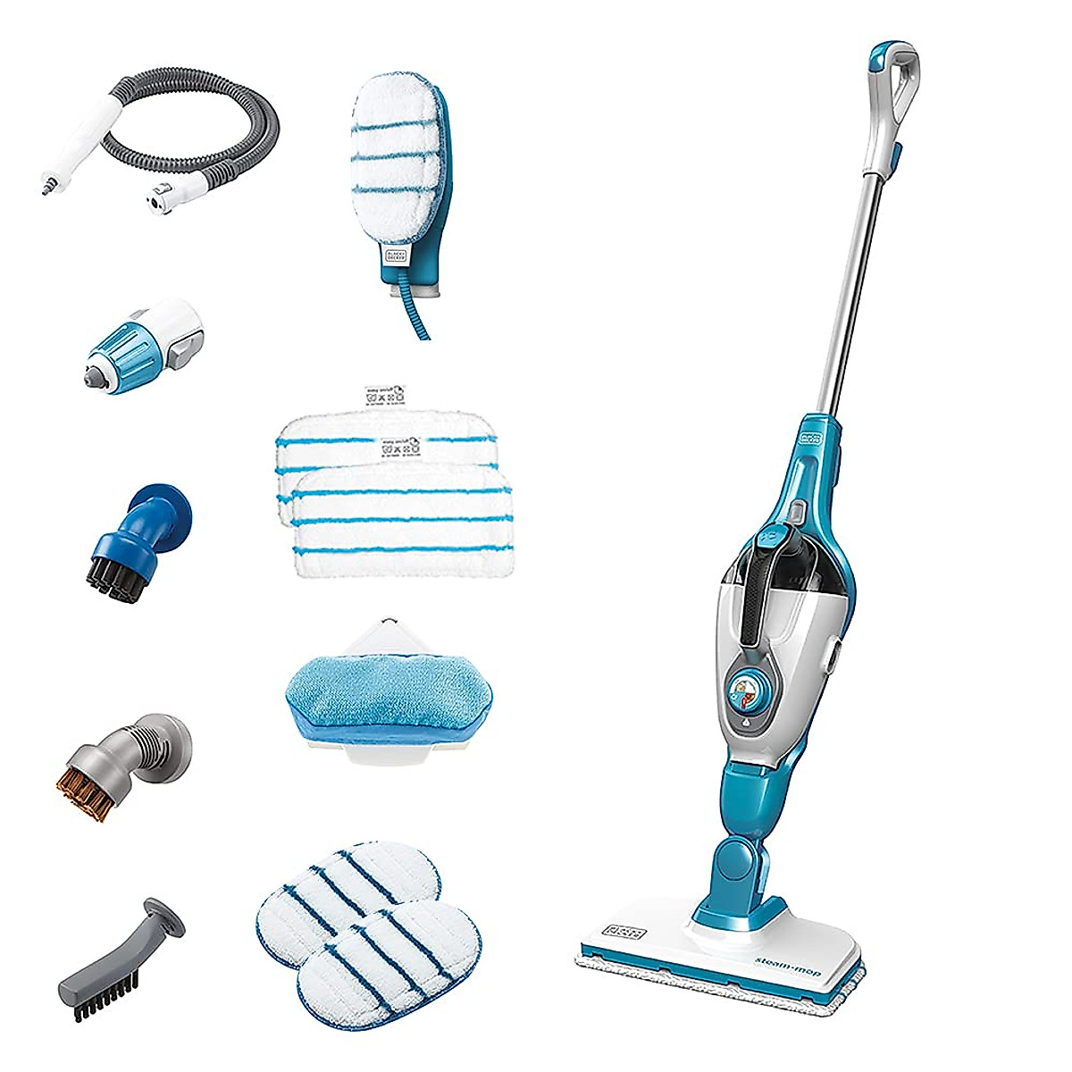 BLACK+DECKER HSMC1361SGP 7-in-1 STEAM MOP with SteamGlove Handheld Steamer
