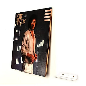 KAFENDA Vinyl Record Rack Wall Mounted 6 pieces vinyl record floating shelf vinyl album display storage LP (Black)