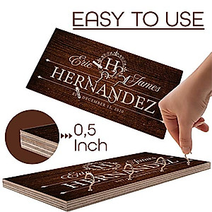 Zexpa Apparel Personalized Wood Key Hook for Couple Mr Mrs| Custom Wall Key Rack Ring Holder Hanger for Wedding Gift | Gifts for Housewarming | New Home Décor | C01D08